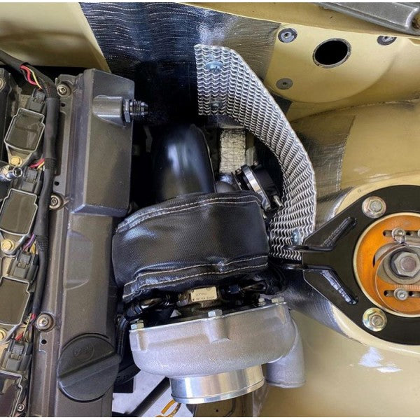 Heat Shield Mat 1m x 1m Aluminised Fibreglass with adhesive Rated 590⁰ ...